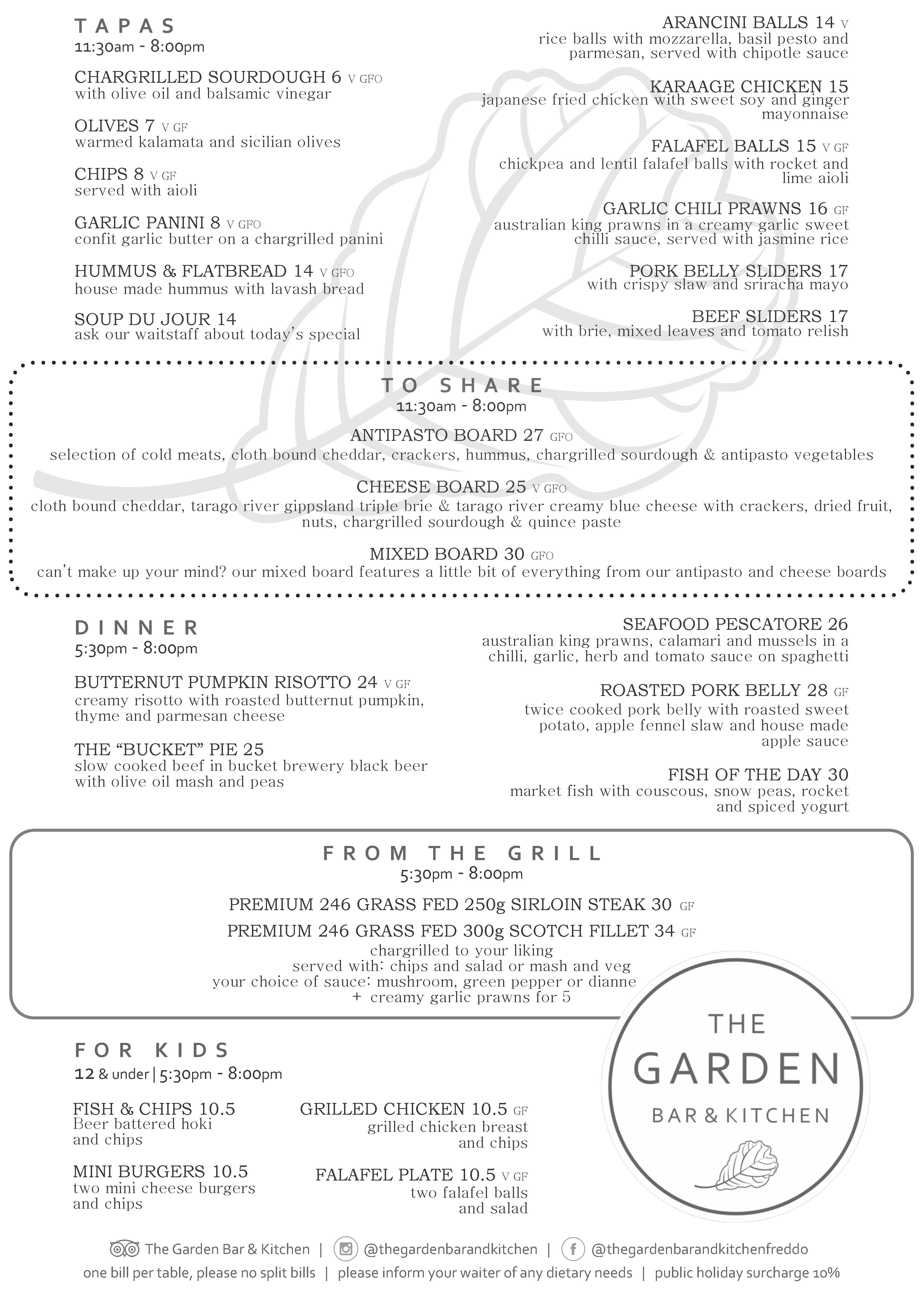 The Garden Bar & Kitchen | Eat & Drink
